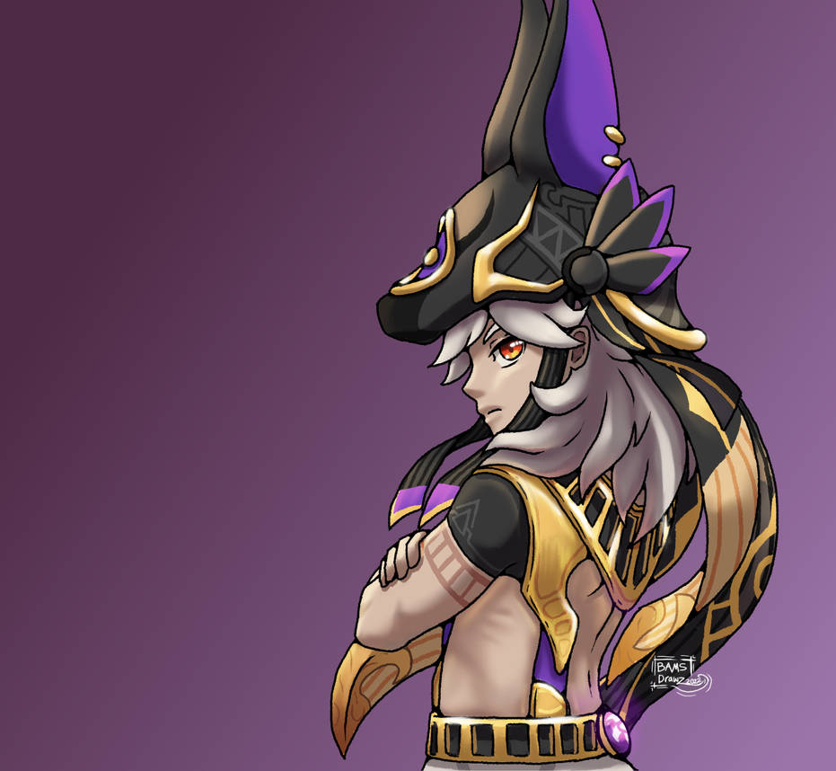Cyno Genshin Fanart By Bamsdrawz On Deviantart