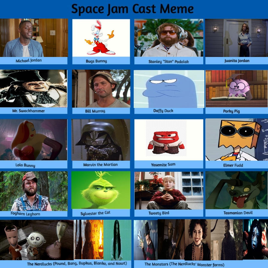 My Space Jam Cast Meme by Carriejokerbates on DeviantArt My Space Jam Cast Meme by Carriejokerbates on DeviantArt