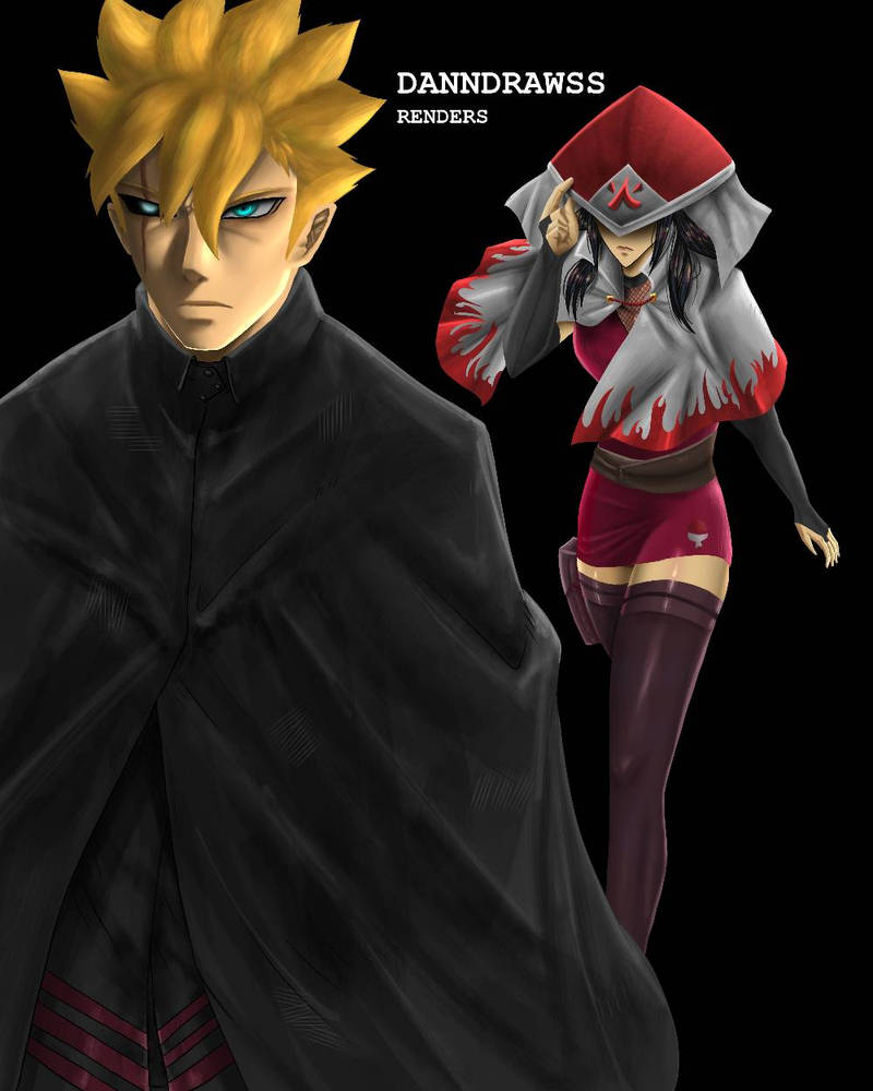 Adult Boruto And Adult Sarada Render By Danndrawss On Deviantart