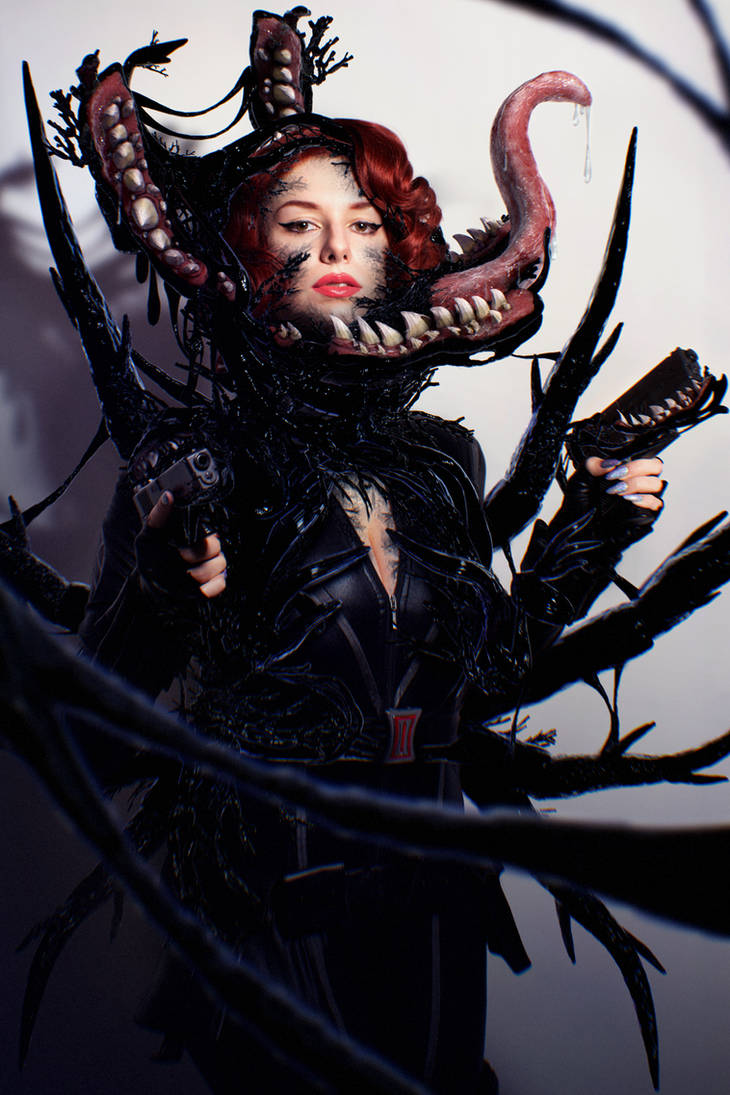 Venomized Black Widow By Darkslauf On Deviantart