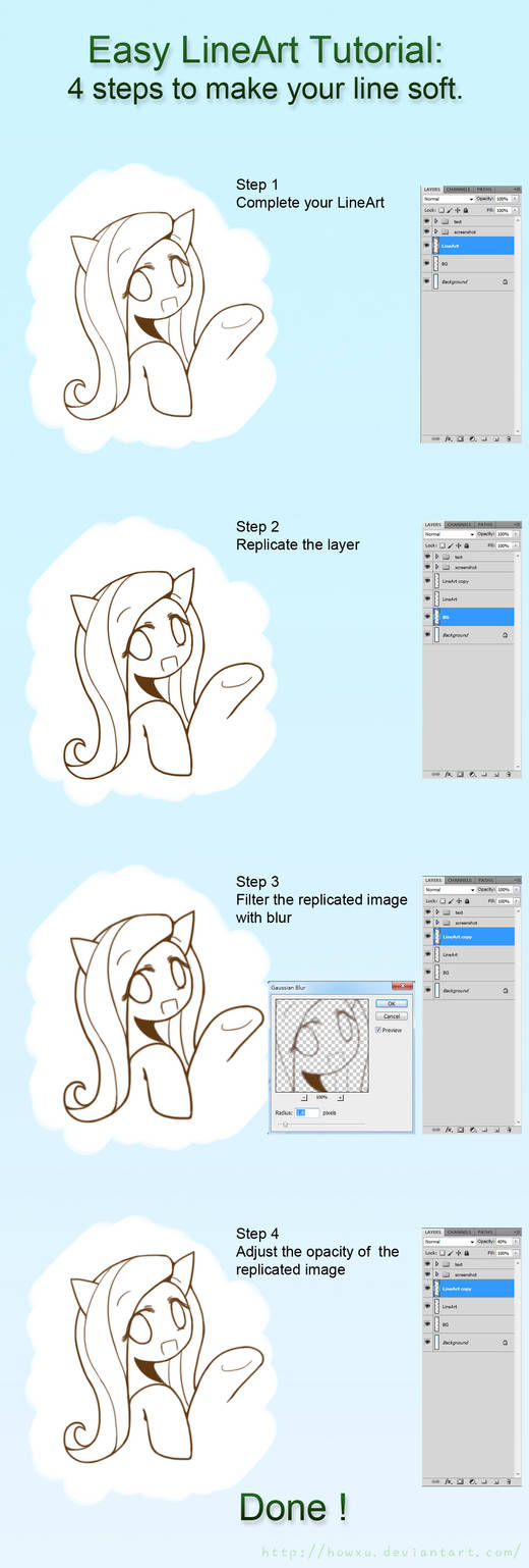 Easy LineArt Tutorial by HowXu on DeviantArt Easy LineArt Tutorial by HowXu on DeviantArt
