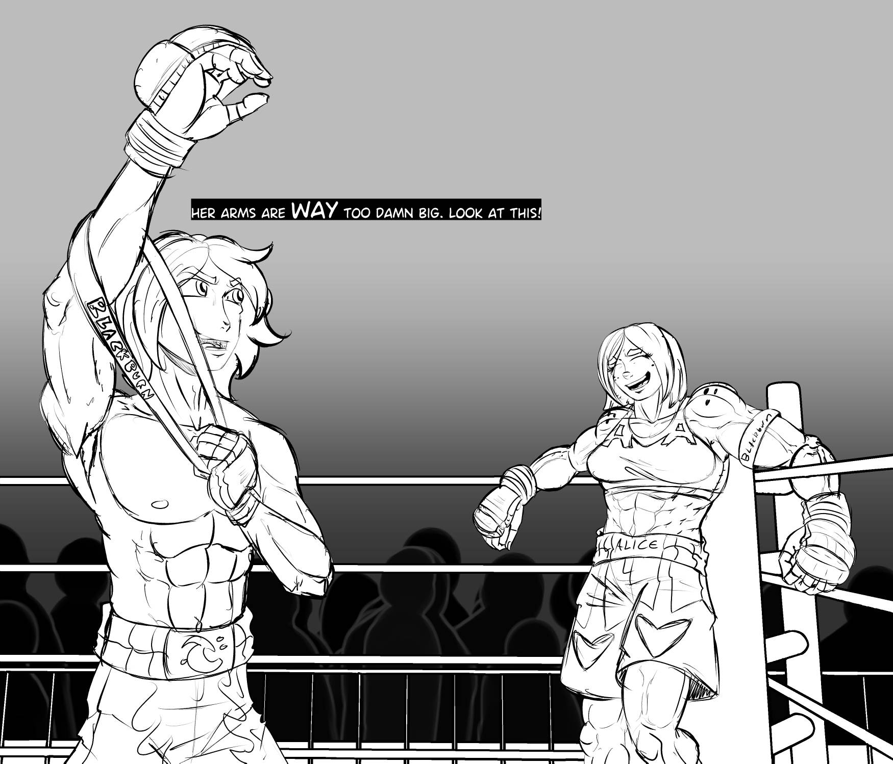 Alex And Alice Having Fun Pre Match By Shenplease On Deviantart