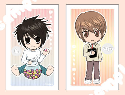 Deathnote bookmark - L + Light by hi54 on DeviantArt