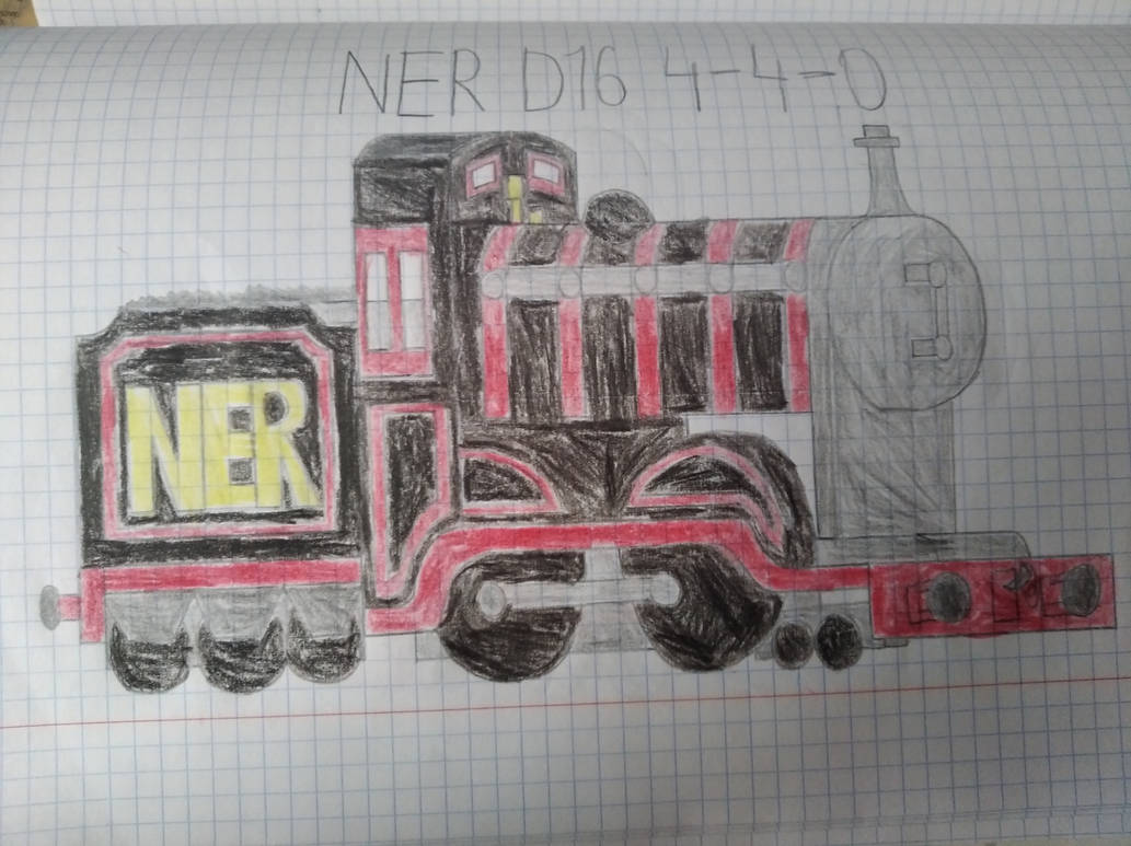 Lner D16 4 4 0 Drawing By Ziomeb25 On Deviantart