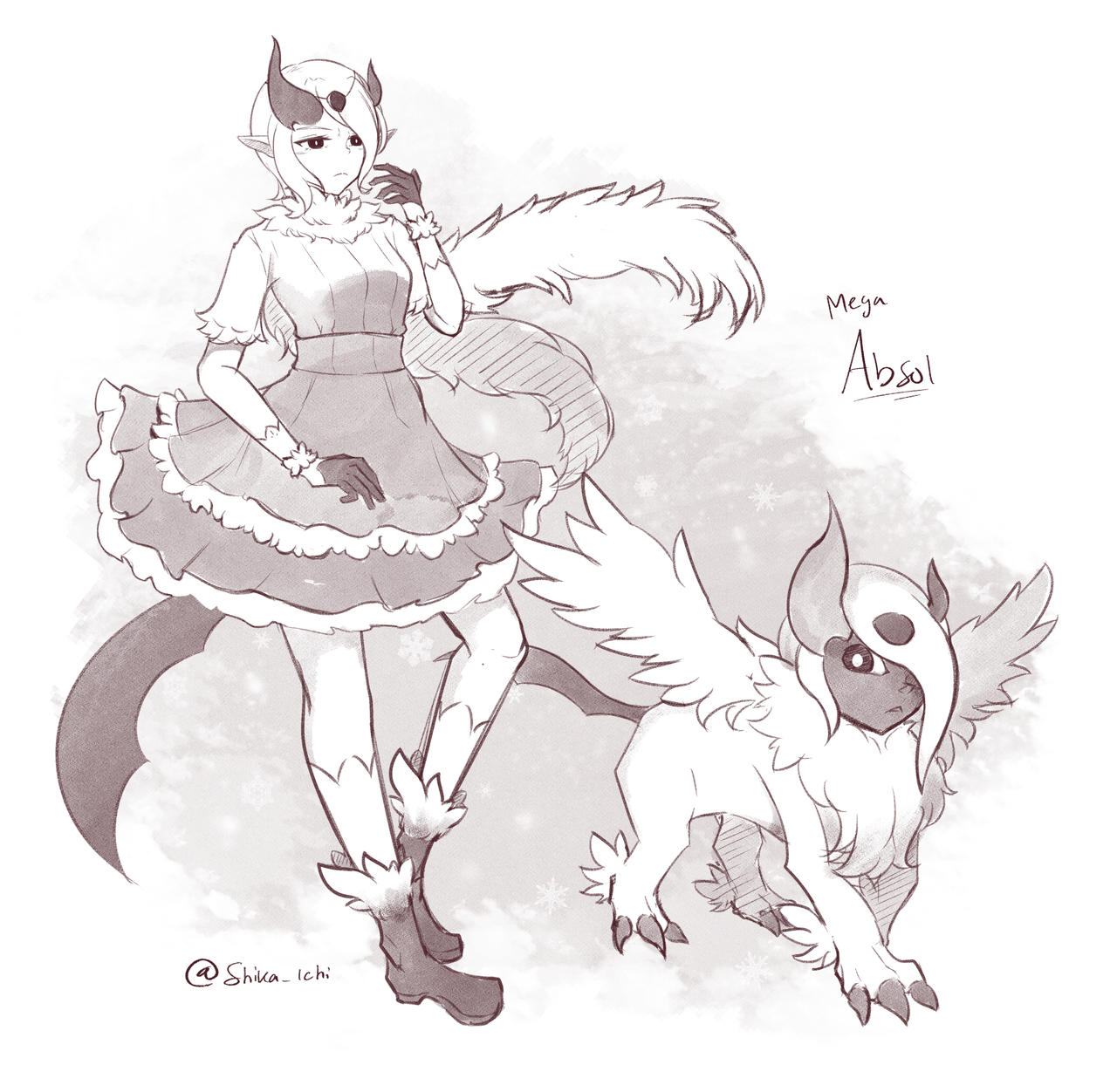 Absol And Gijinka By Shikai1 On Deviantart