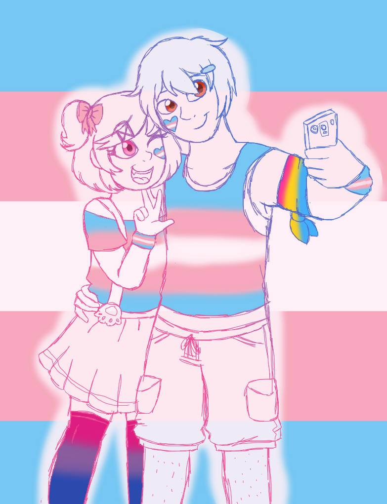 Ddlc Trans Power Couple By Strawberry Spritz On Deviantart