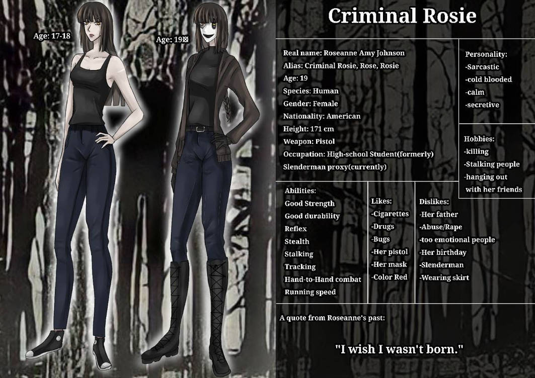 Criminal Rosie Creepypasta By Rachelwantseye On Deviantart