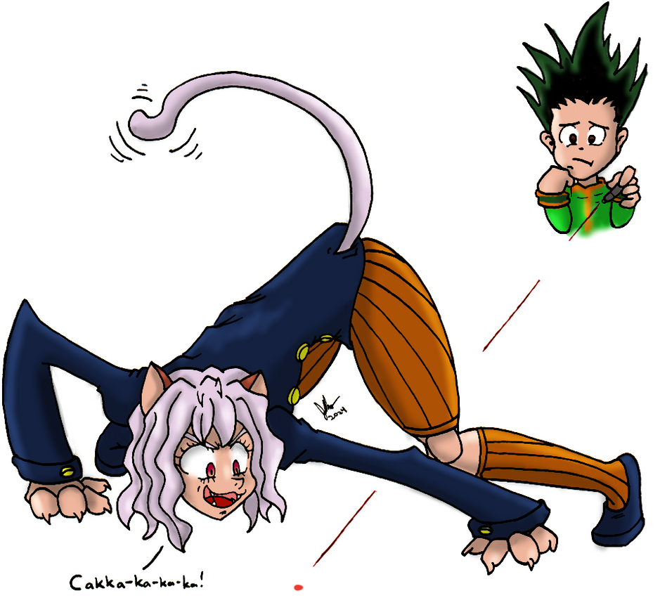 Neferpitou Chasing A Laser Pointer By Freakyrockfox On Deviantart