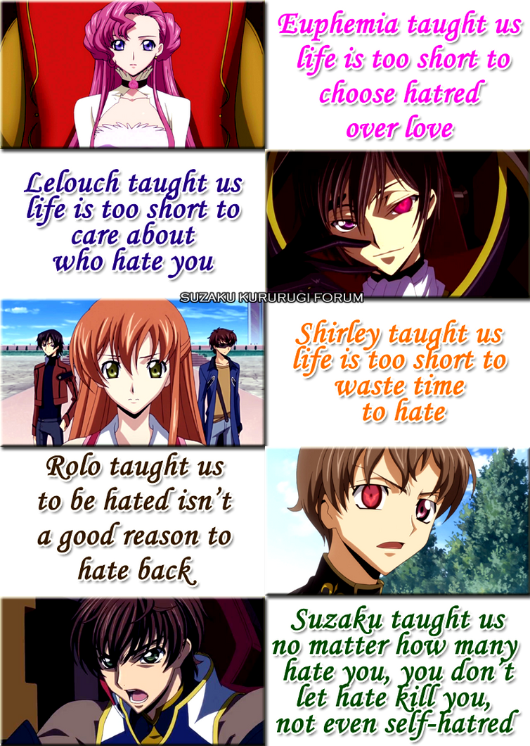 Code Geass Characters Taught Us By Francescarotg On Deviantart