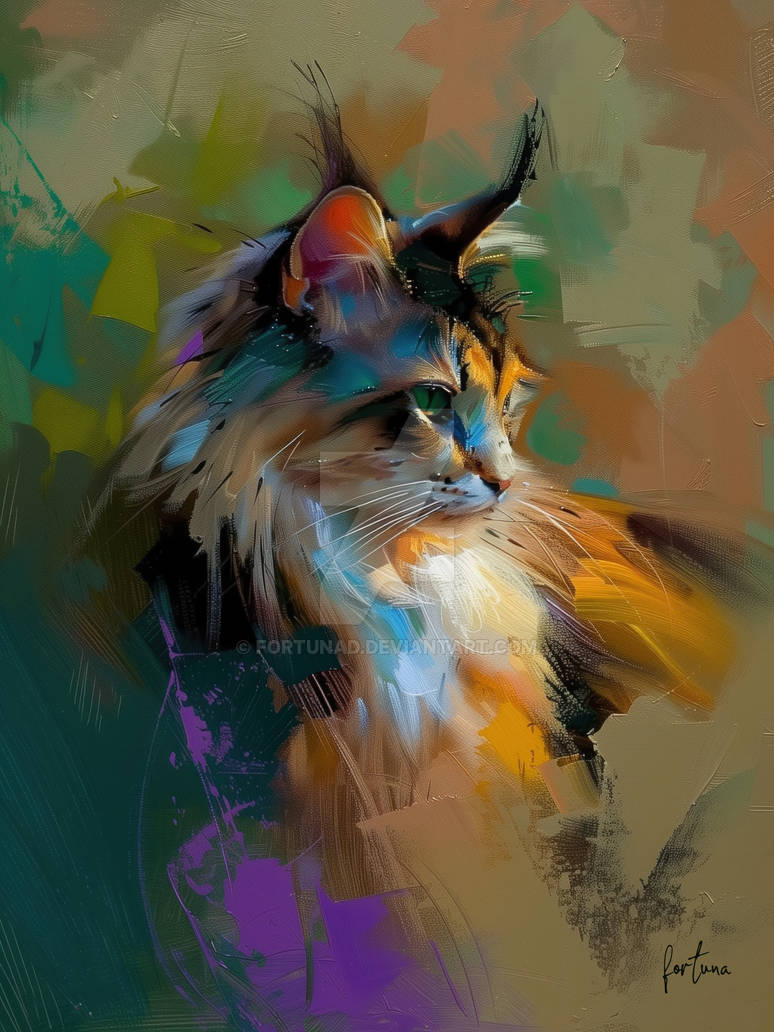 Calico cat by FortunaD on DeviantArt Calico cat by FortunaD on DeviantArt