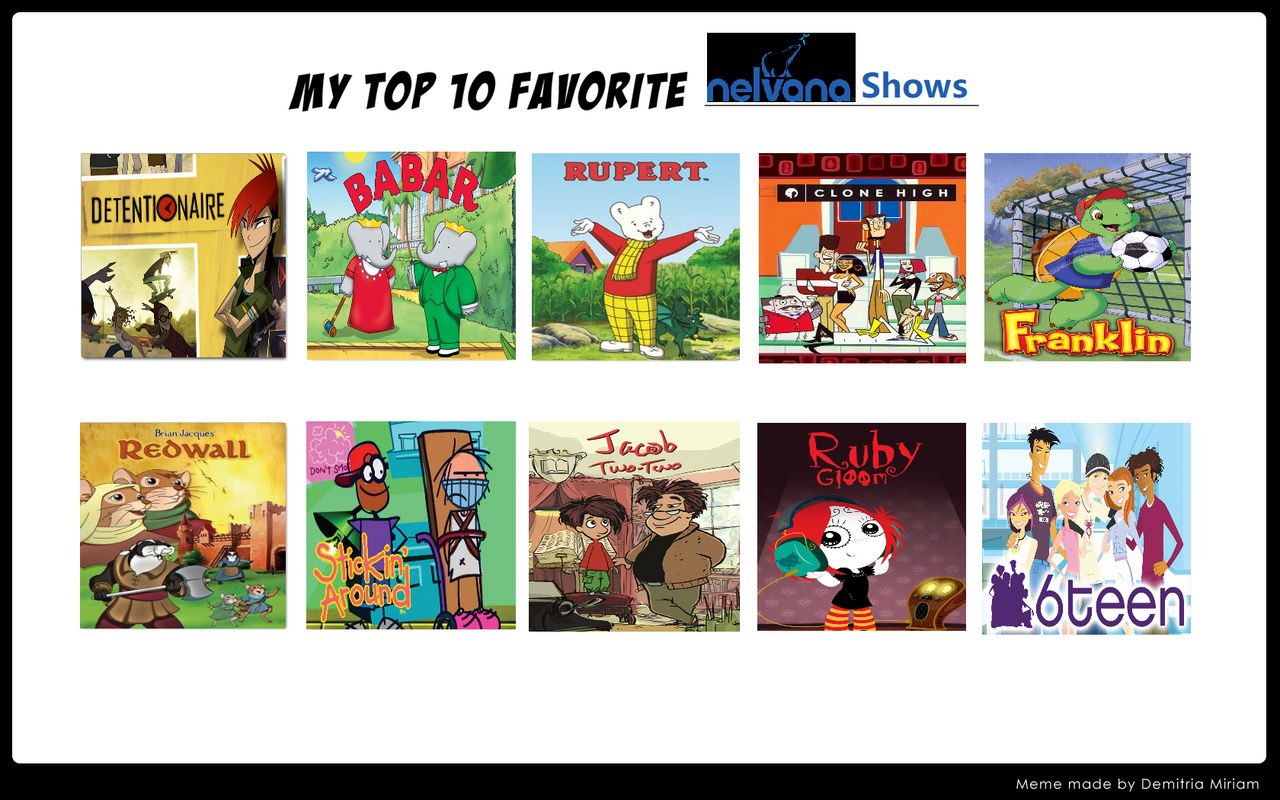 My Top 10 Favorite Nelvana Shows By Magnusforce2 On Deviantart