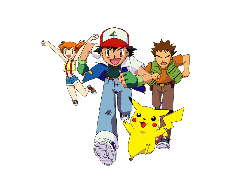 Ash Misty Brock Pikachu Render By Weissdrum On Deviantart