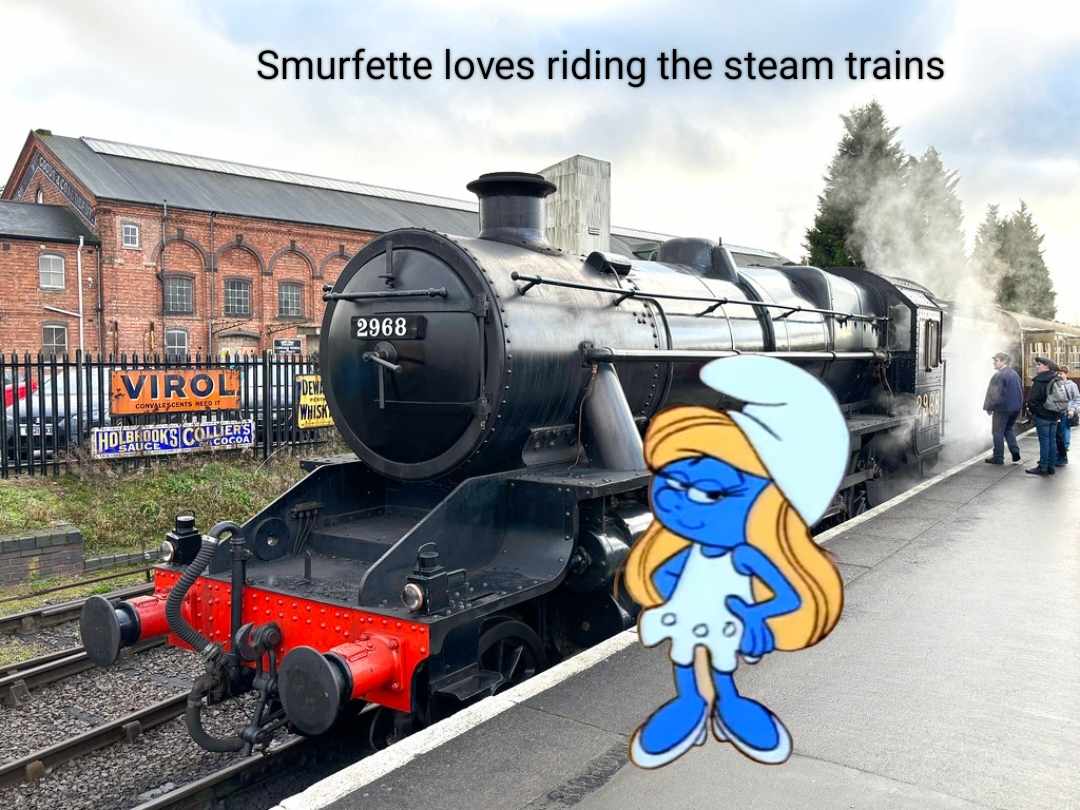 Smurfette Loves The Steam Trains By Stonekieran07 On Deviantart