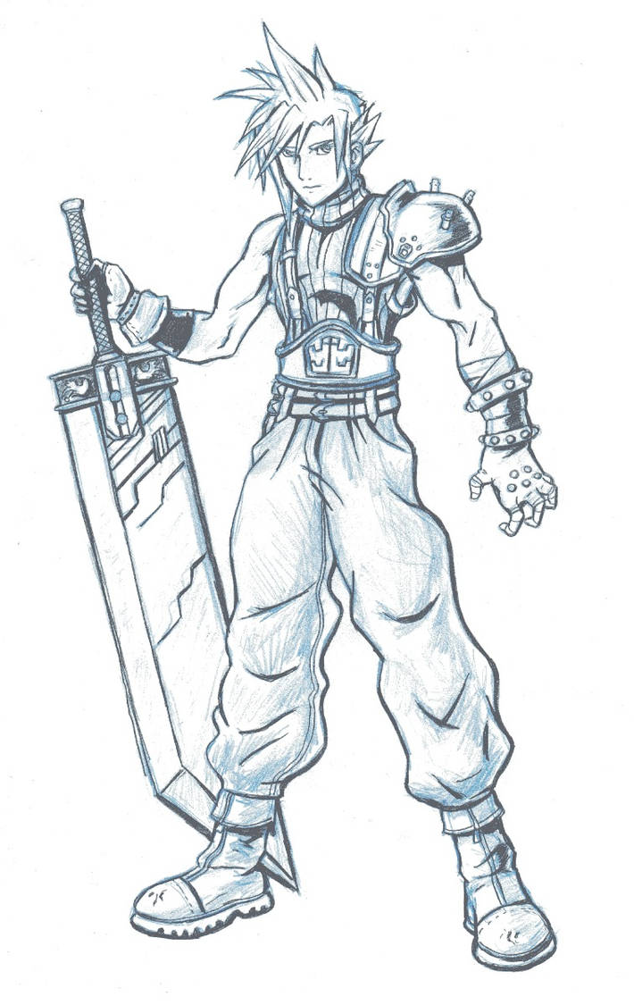 final fantasy cloud coloring pages