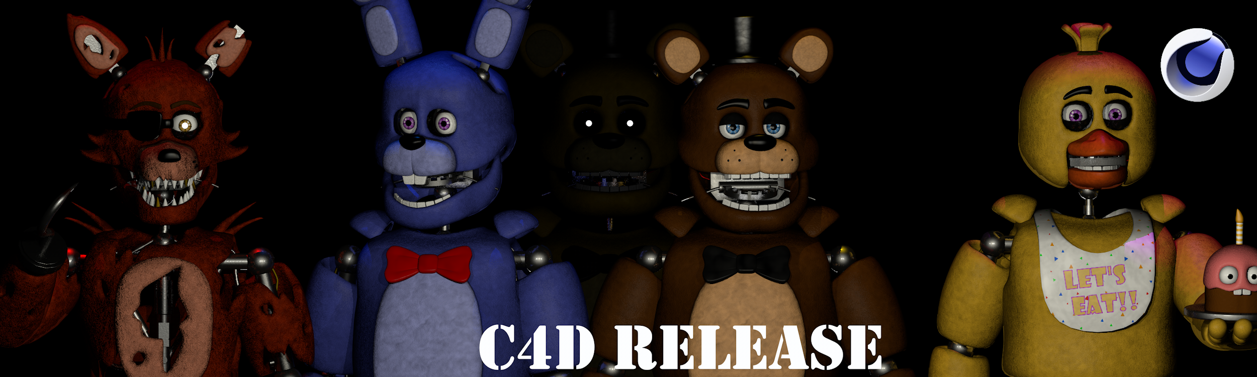 (C4d/Fnaf) FNaF 1 stylized animatronics release by Burgerman1983 on ... (C4d/Fnaf) FNaF 1 stylized animatronics release by Burgerman1983 on ...