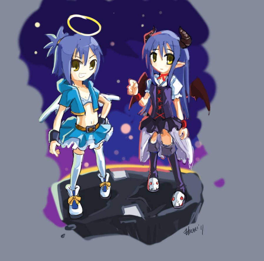 Angel Devil Rough By Hikari151 On Deviantart