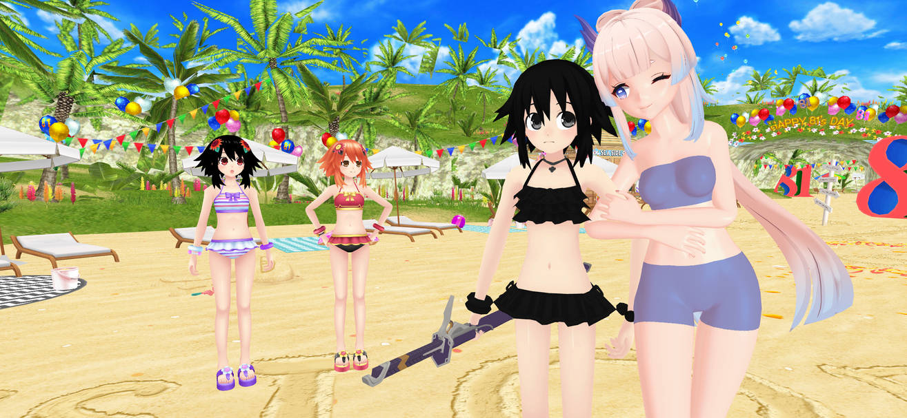 MMD: Kokomi, Nepsashi and Mep Sisters in the Beach by MegaAli on DeviantArt MMD: Kokomi, Nepsashi and Mep Sisters in the Beach by MegaAli on DeviantArt