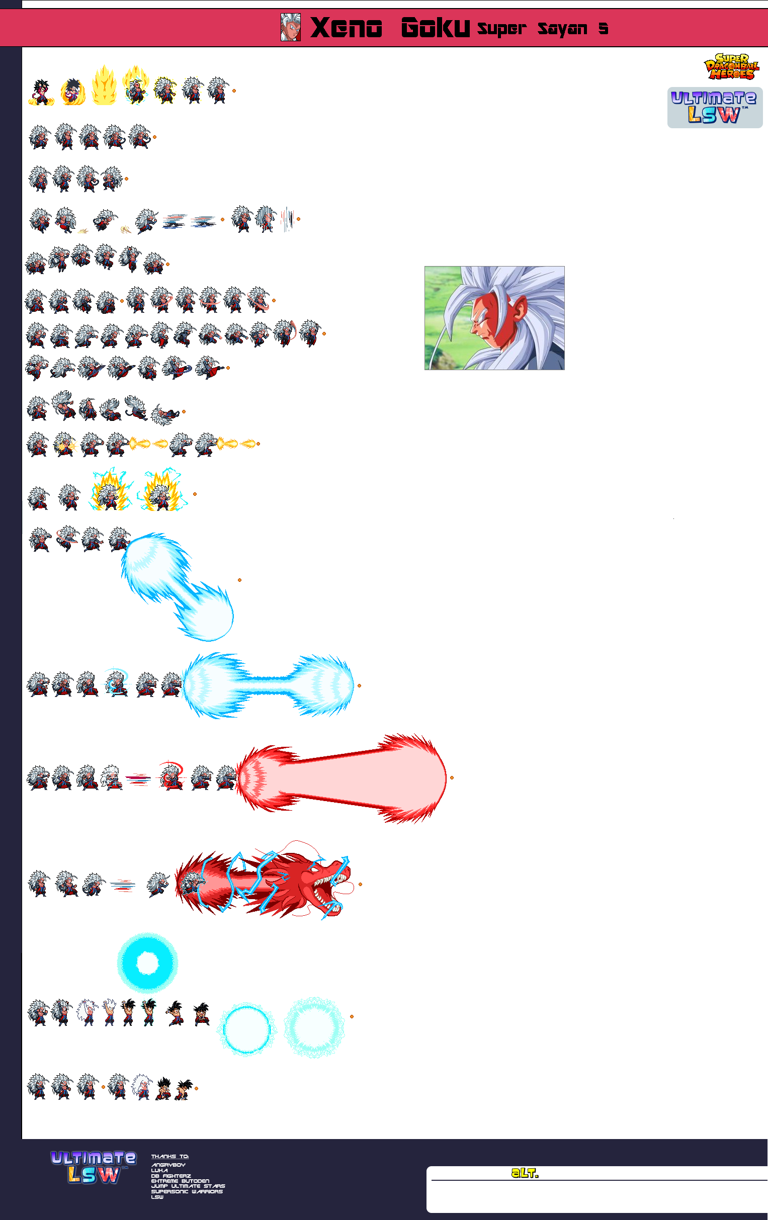 Xeno Goku Ssj5 Ulsw Sprite Sheetupdated By Jkimmortalgaming On Deviantart