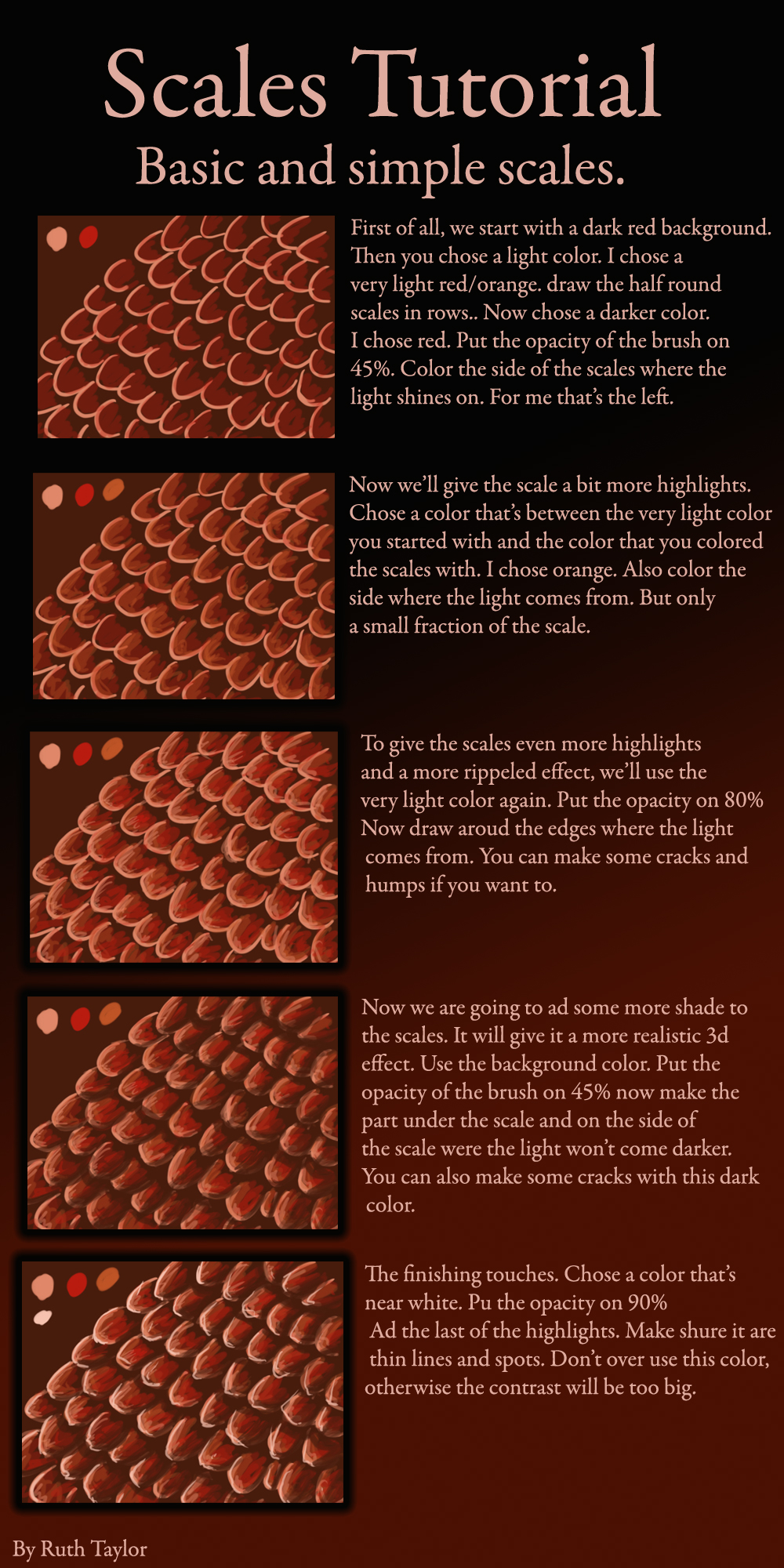 Scales Tutorial Part 1. by Ruth-Tay on DeviantArt Scales Tutorial Part 1. by Ruth-Tay on DeviantArt