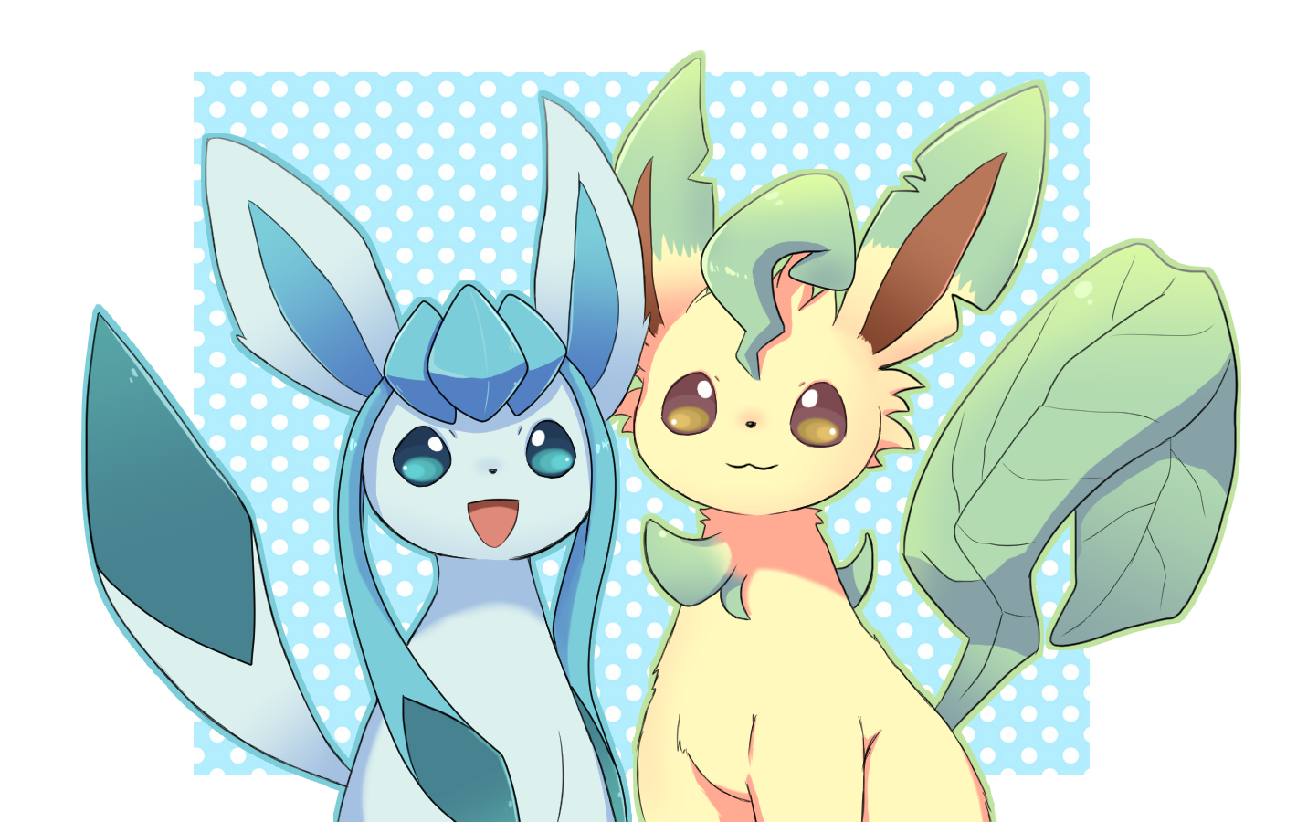 Glaceon And Leafeon By Asdfg21 On Deviantart