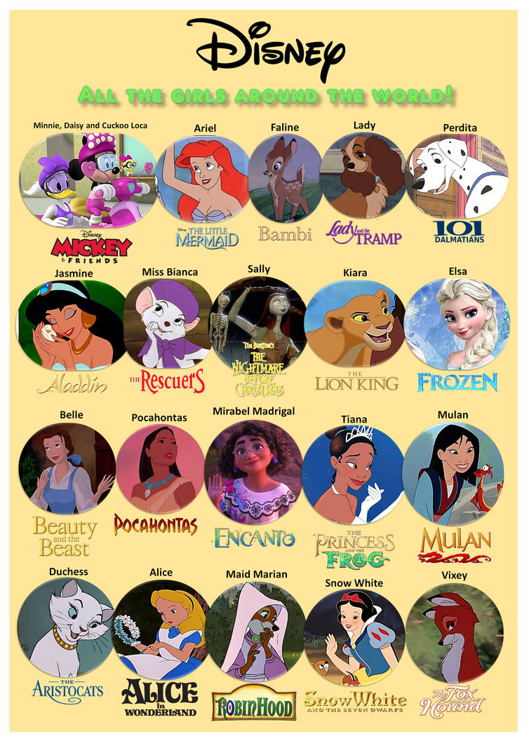 Disney Female Leads By Gikestheasd On Deviantart