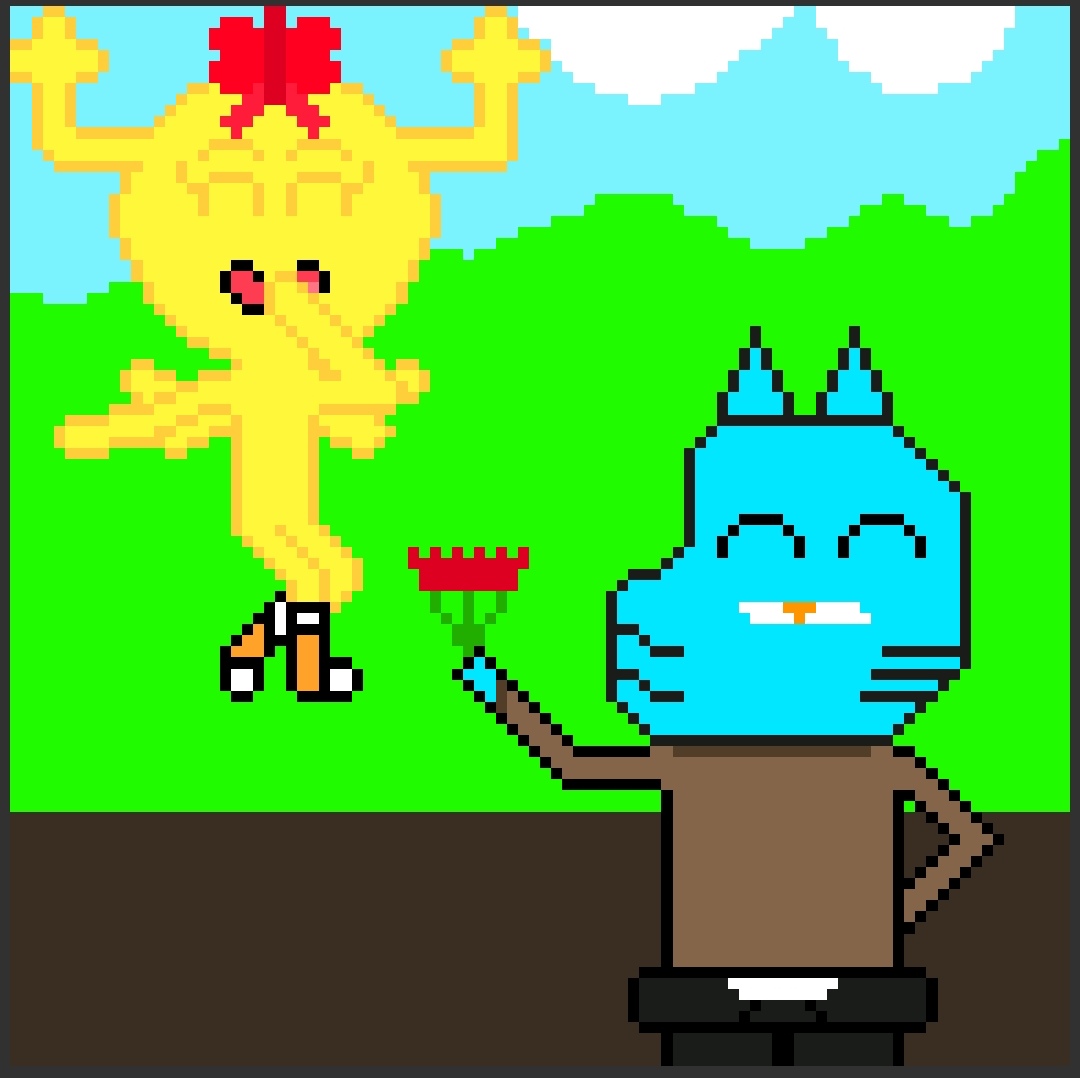 Gumball X Penny Giving Flowers By Benjrom11 On Deviantart