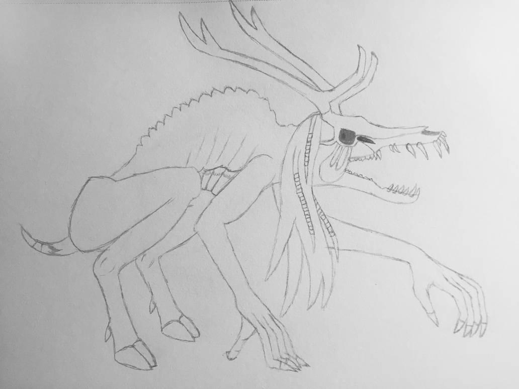 Wendigo Sketch 2 By Thewerewolven On Deviantart
