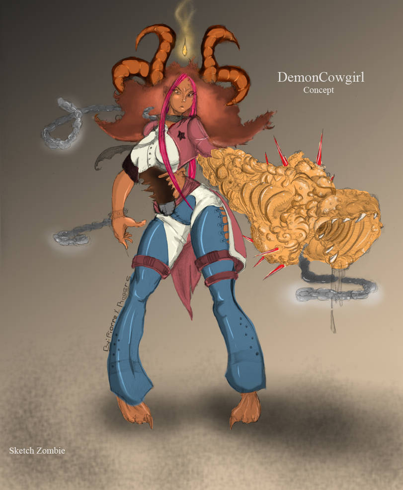 Colored Demon Cowgirl By Pierrerogers On Deviantart