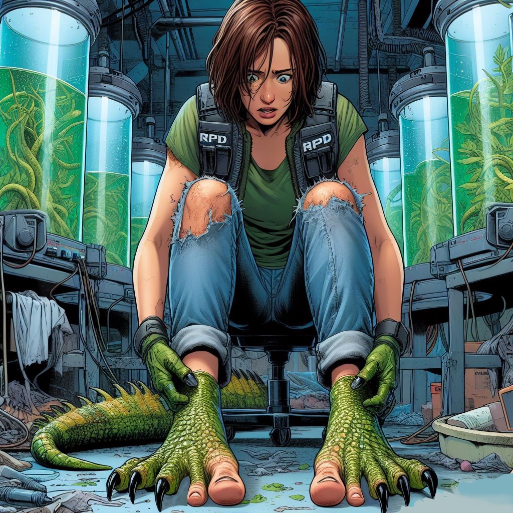 Rebecca Chambers Lizard Transformation By Eciguser89 On Deviantart