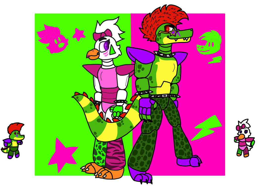 Monty X Chica Fnafsb By Alligatorwolffox On Deviantart