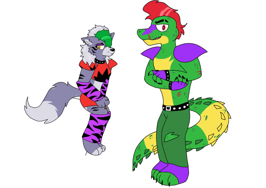 Monty And Roxy Loitering Fnafsb By Alligatorwolffox On Deviantart