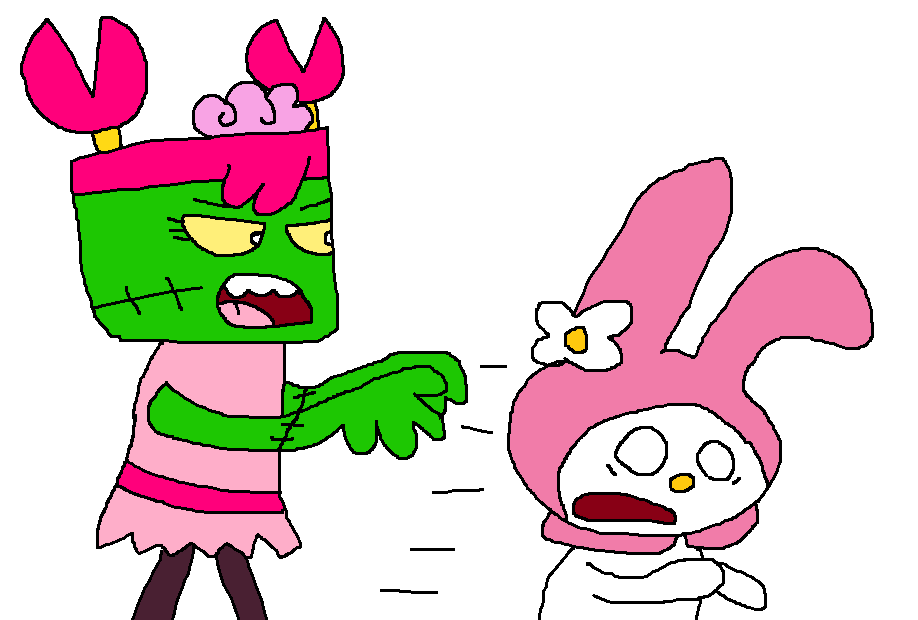 Zombie Cancer Scares My Melody By Chloedh1001 On Deviantart