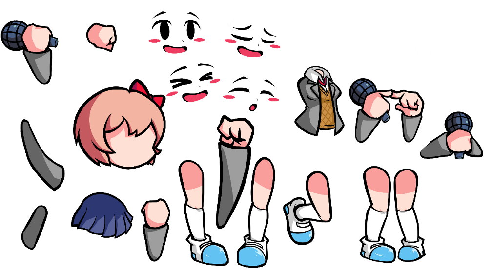 Sayori Fnf Body Parts Sprite By Sonicjrthecoolest On Deviantart