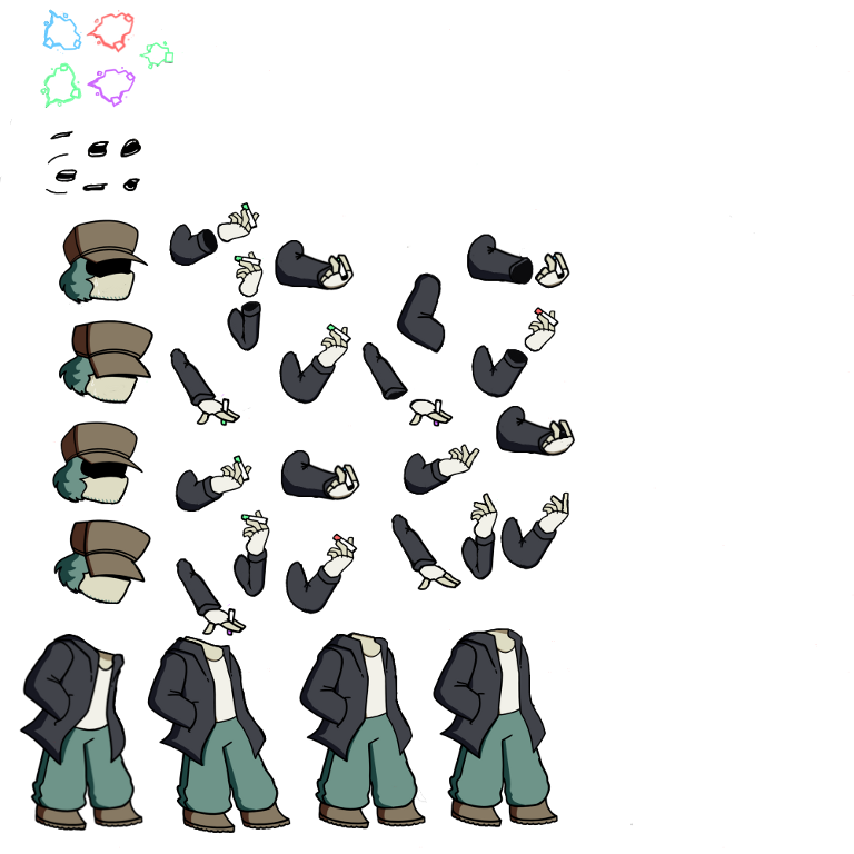 Garcello Fnf Body Parts By Sonicjrthecoolest On Deviantart