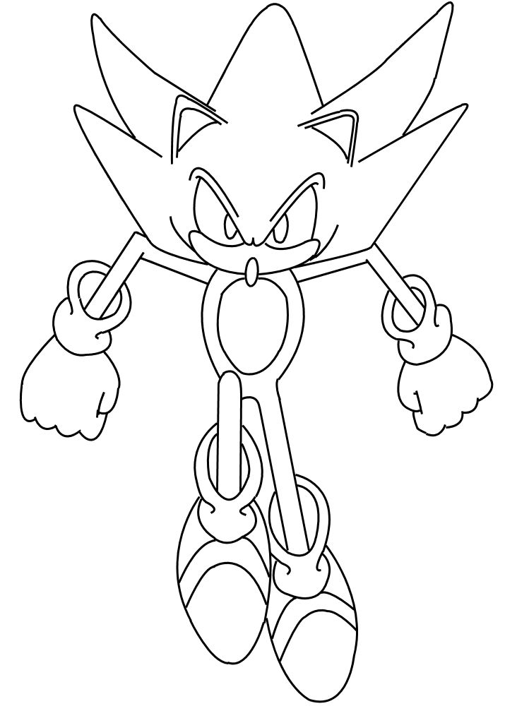 Super Sonic - Lined by sonikku88 on DeviantArt