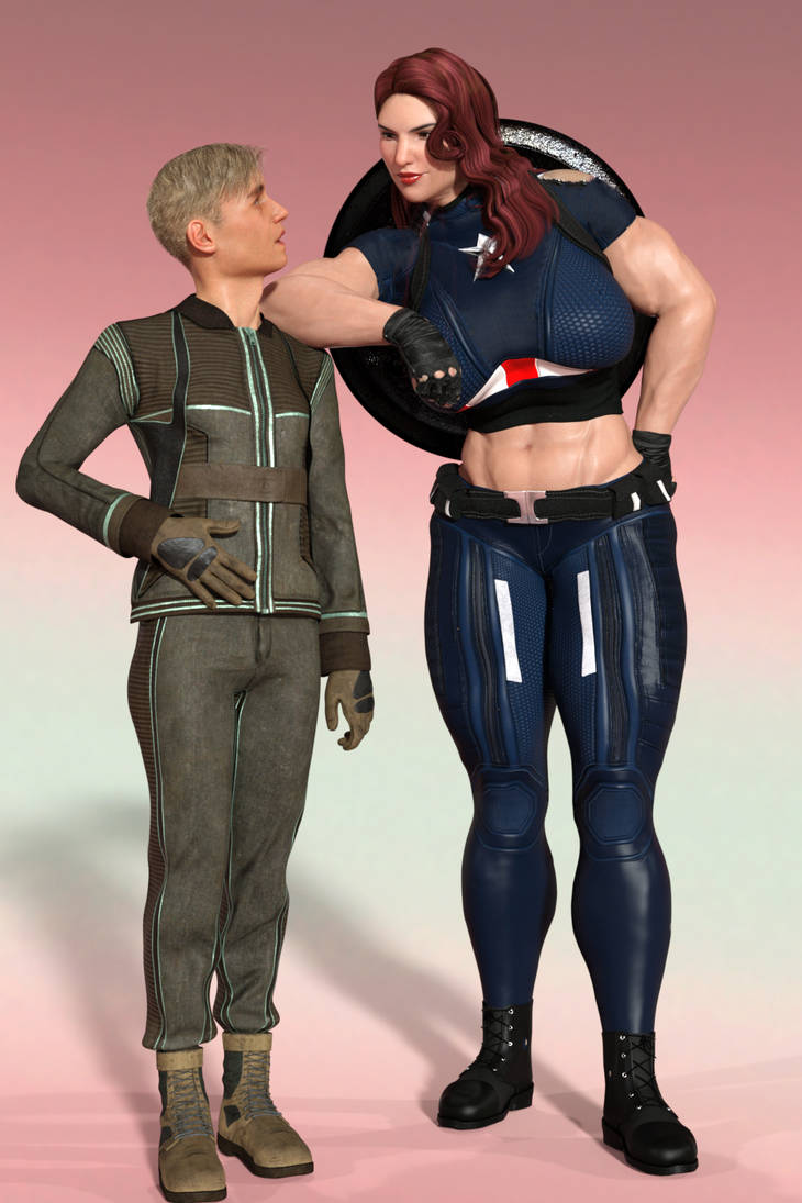 Super Soldier And Her Little Helping Man By Bacchus Comics On Deviantart