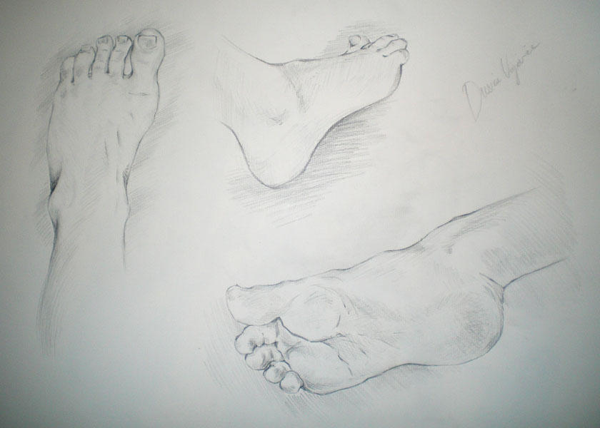 Feet Study by Namae on DeviantArt