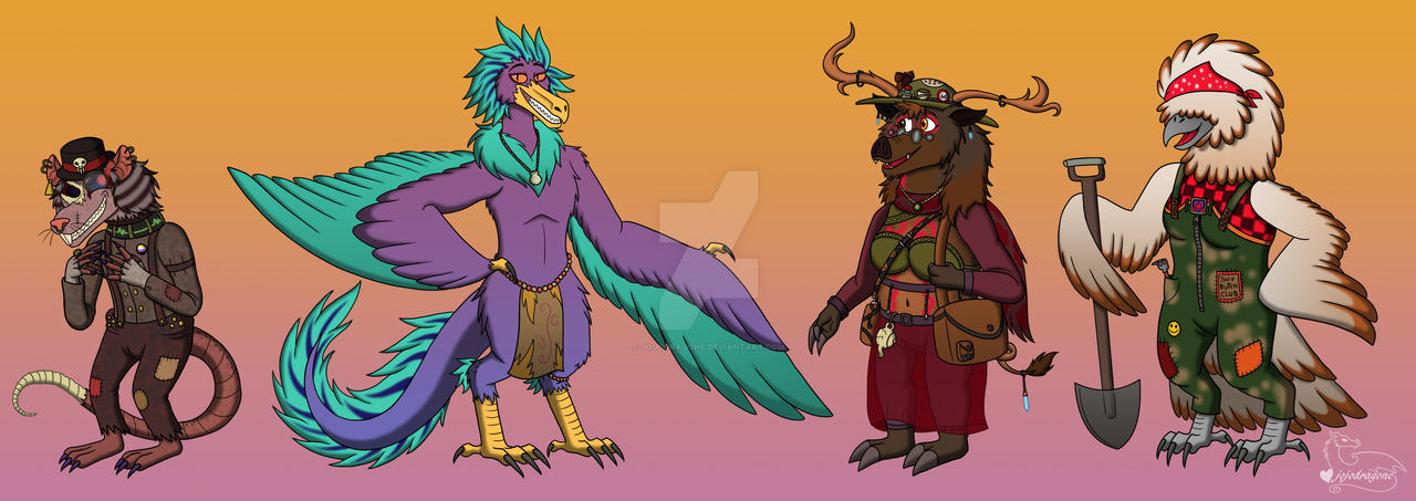Art Trade Anthro Friends By Jojodragone On Deviantart