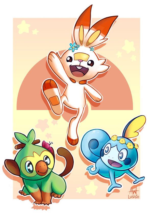 Gen 8 Starters! by Lushies-Art on DeviantArt Gen 8 Starters! by Lushies-Art on DeviantArt