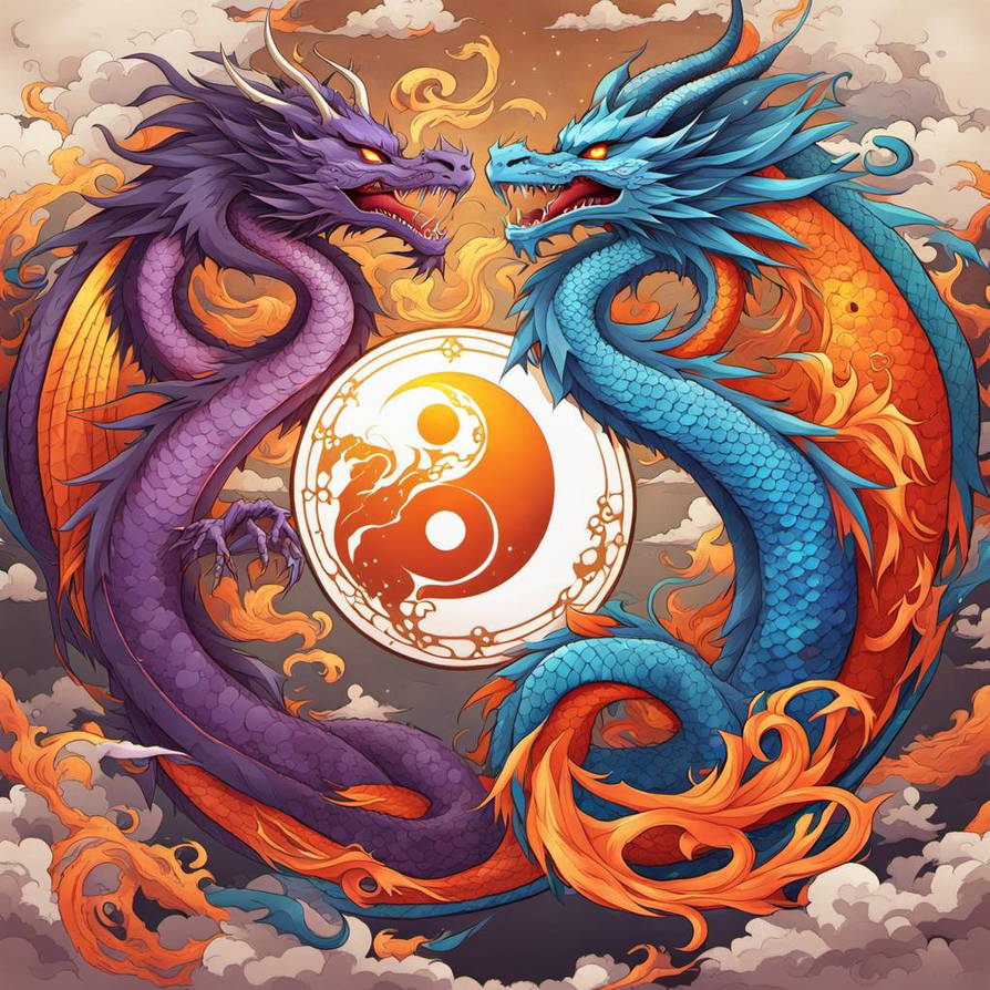 Yin Yang Dragon 3 By Kyouki9509 On Deviantart