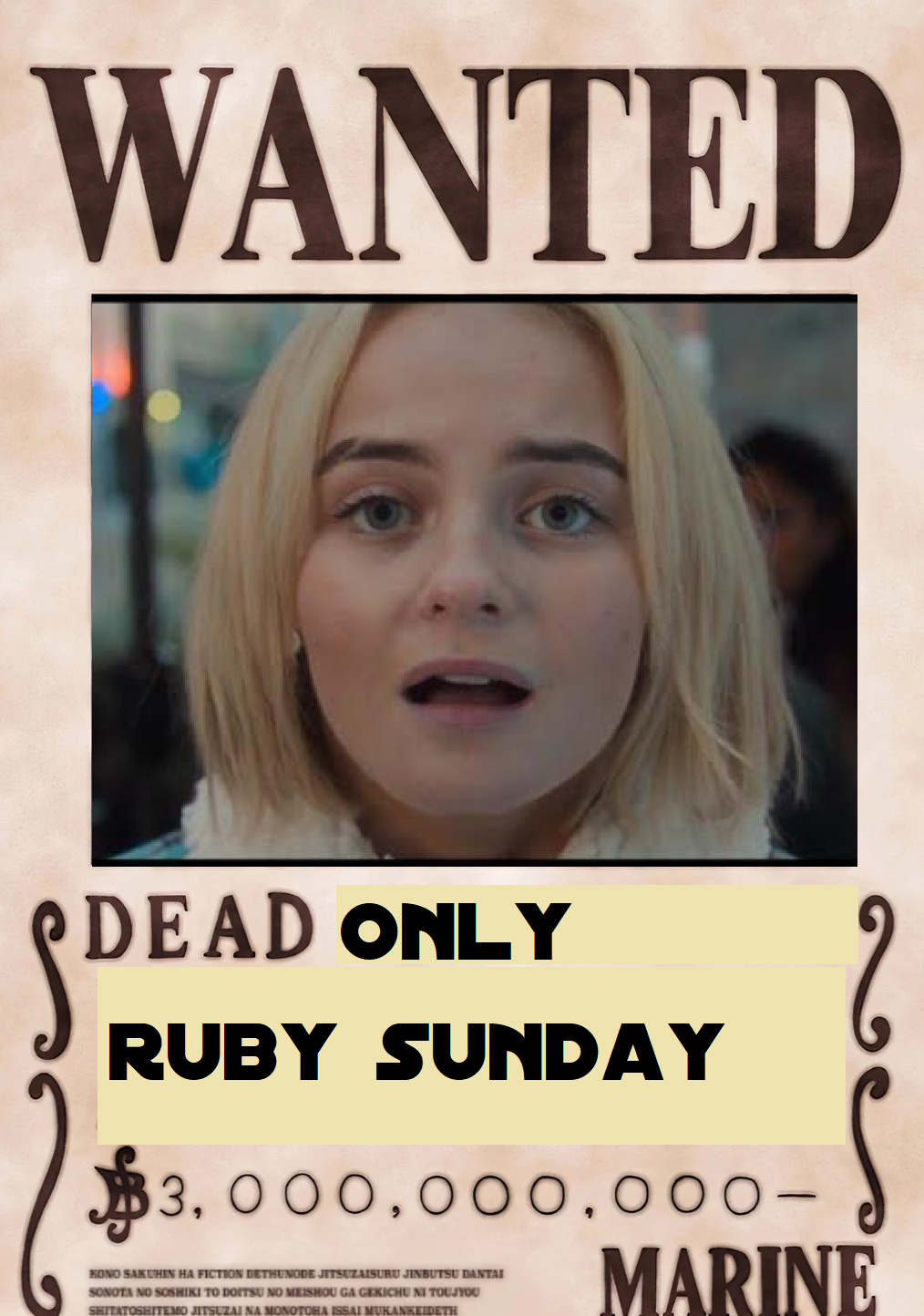 Ruby Sunday Wanted Poster By Bigfan43 On Deviantart