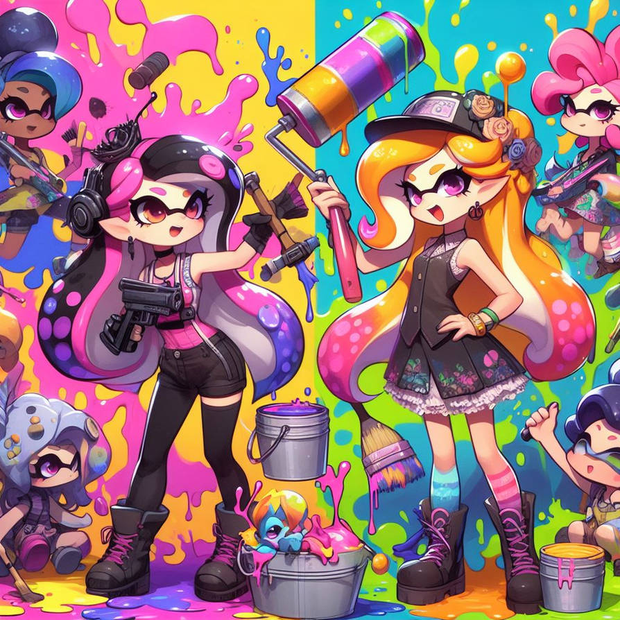 Splatoon Inklings And Octolings Ai 2 By Tomartista On Deviantart