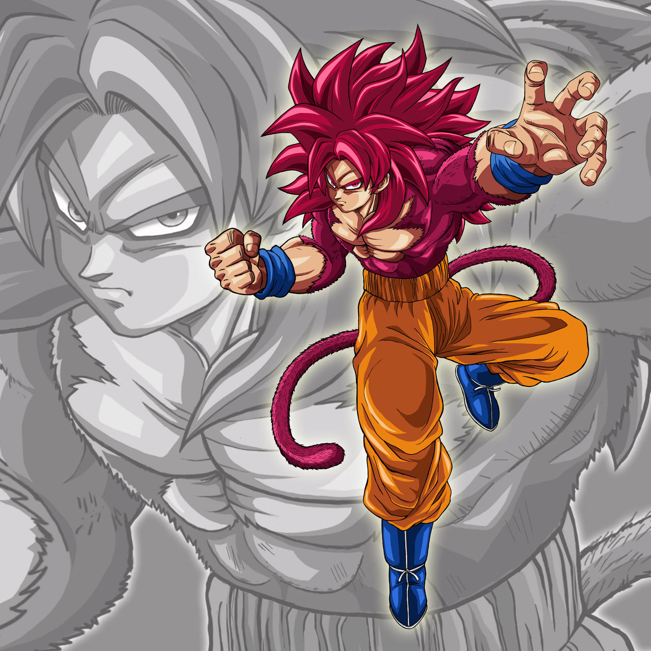 Goku Ssj4 Daima Fanart By Exmonday On Deviantart