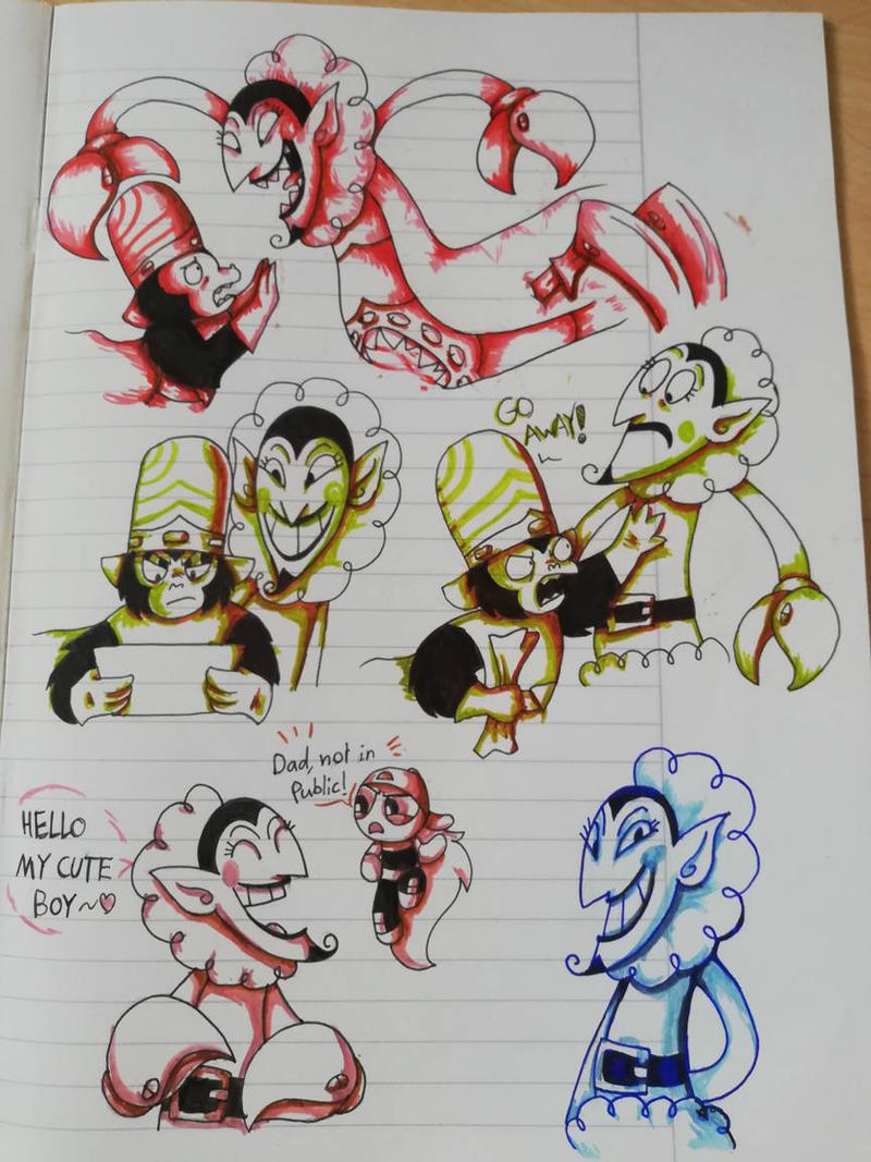 Traditional Doodles Powerpuff Girls Him Villains By Nethermation On
