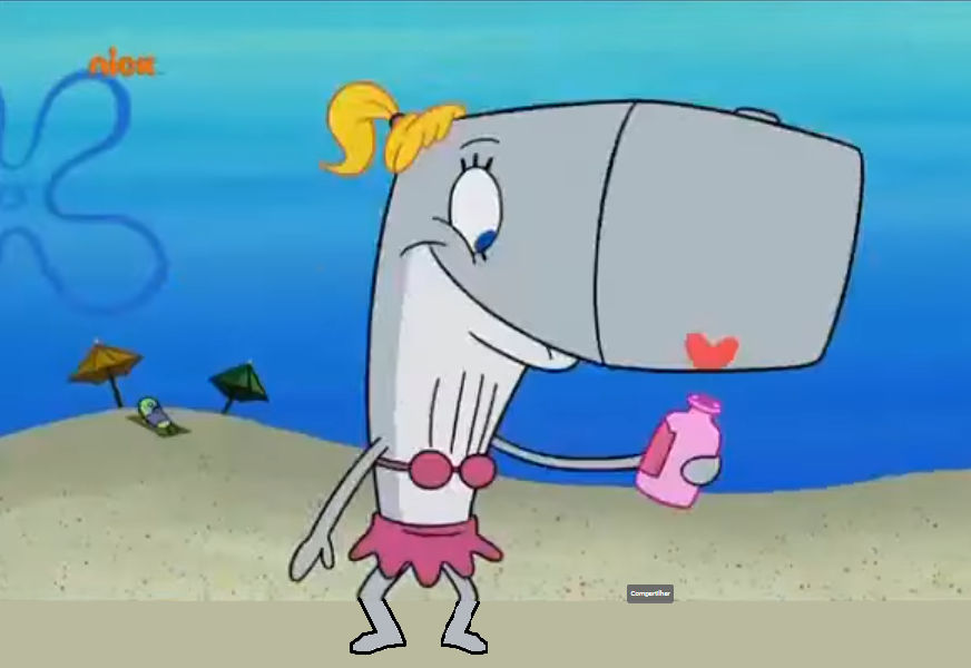 Spongebob Da Pearl Krabs Tries To Pink Bottle By Miguel130509 On
