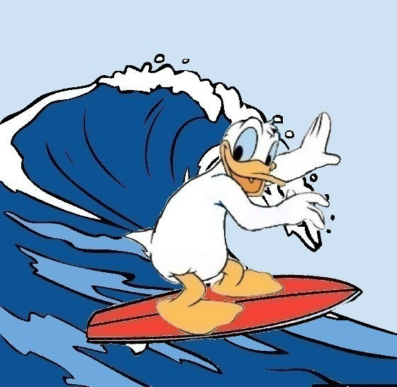 Donald Ducknaked And Surfing By Mrbertstown On Deviantart