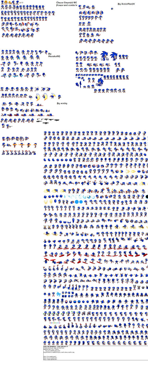 Ultimate Sonic Sprite Sheet Old And Lost By Therealseth644 On Deviantart