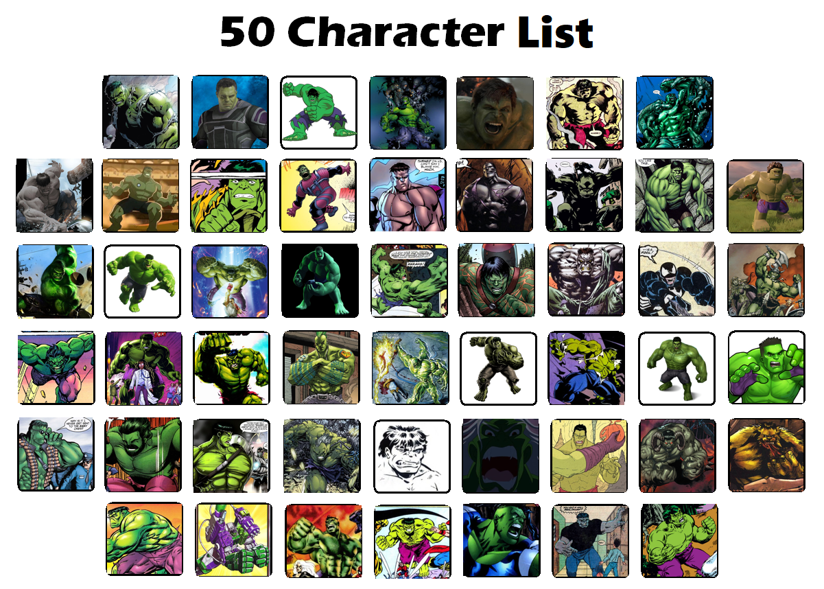 List Of All The Hulks List Of All The Hulks