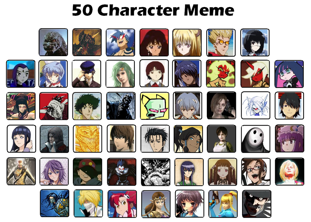 50 Character Meme By Scaley Randy On Deviantart