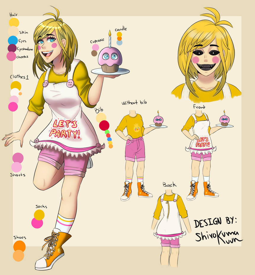 Humanfnaf Toy Chica Design By Shirokumakuun On Deviantart